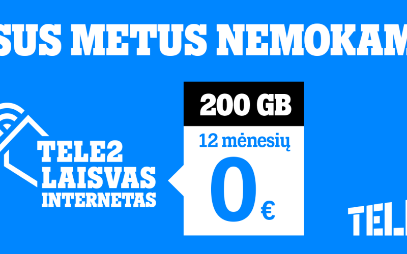 Laikui namuose – išskirtiniai pasiūlymai su „Tele2 Laisvu internetu ...